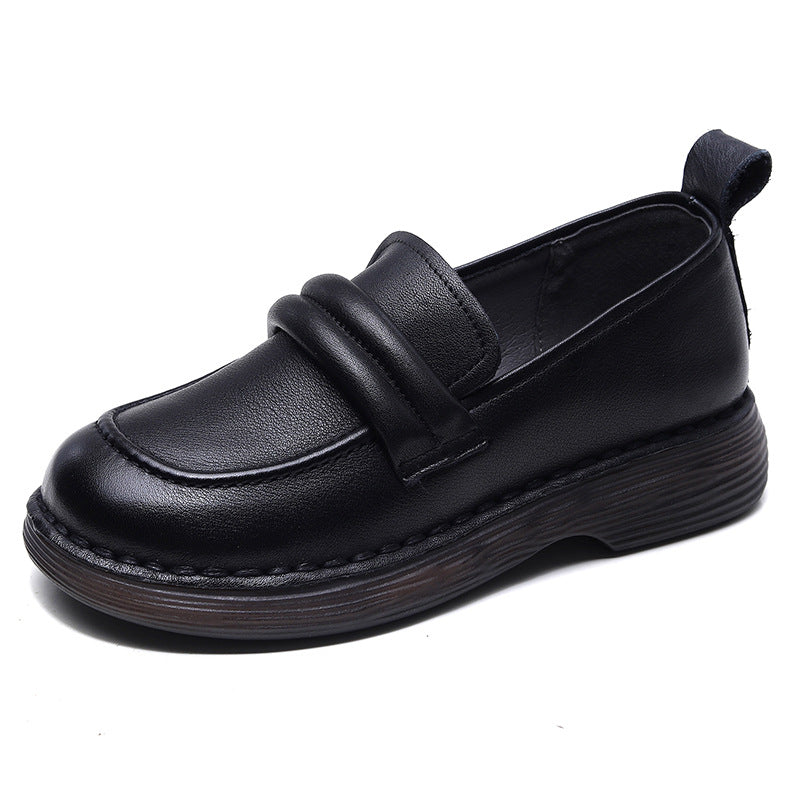 Retro Soft Sole Genuine Leather Handmade Ladies Shoe Cover Feet Round ...